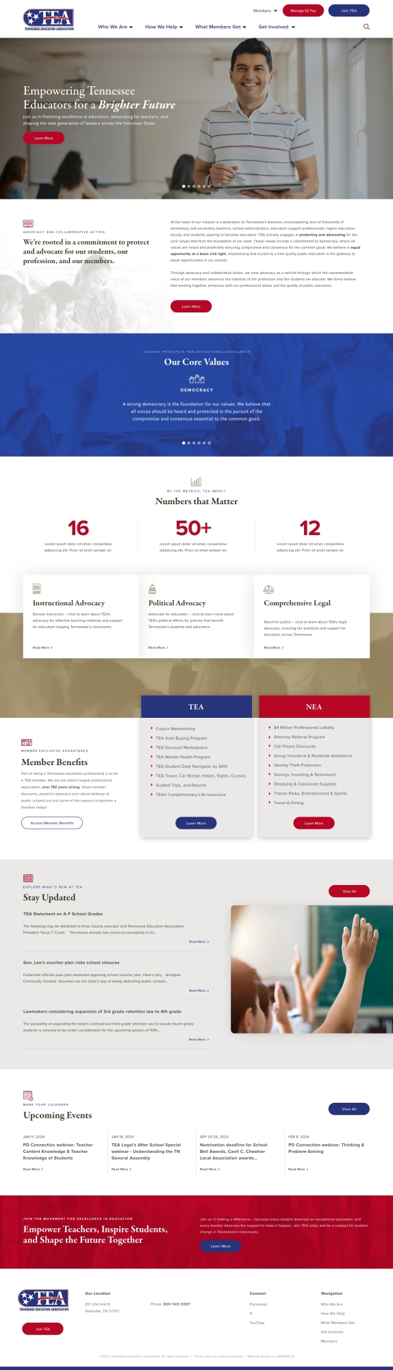 Education Association Website Design & Development | Branding Agency, Marketing, Logo Design ...